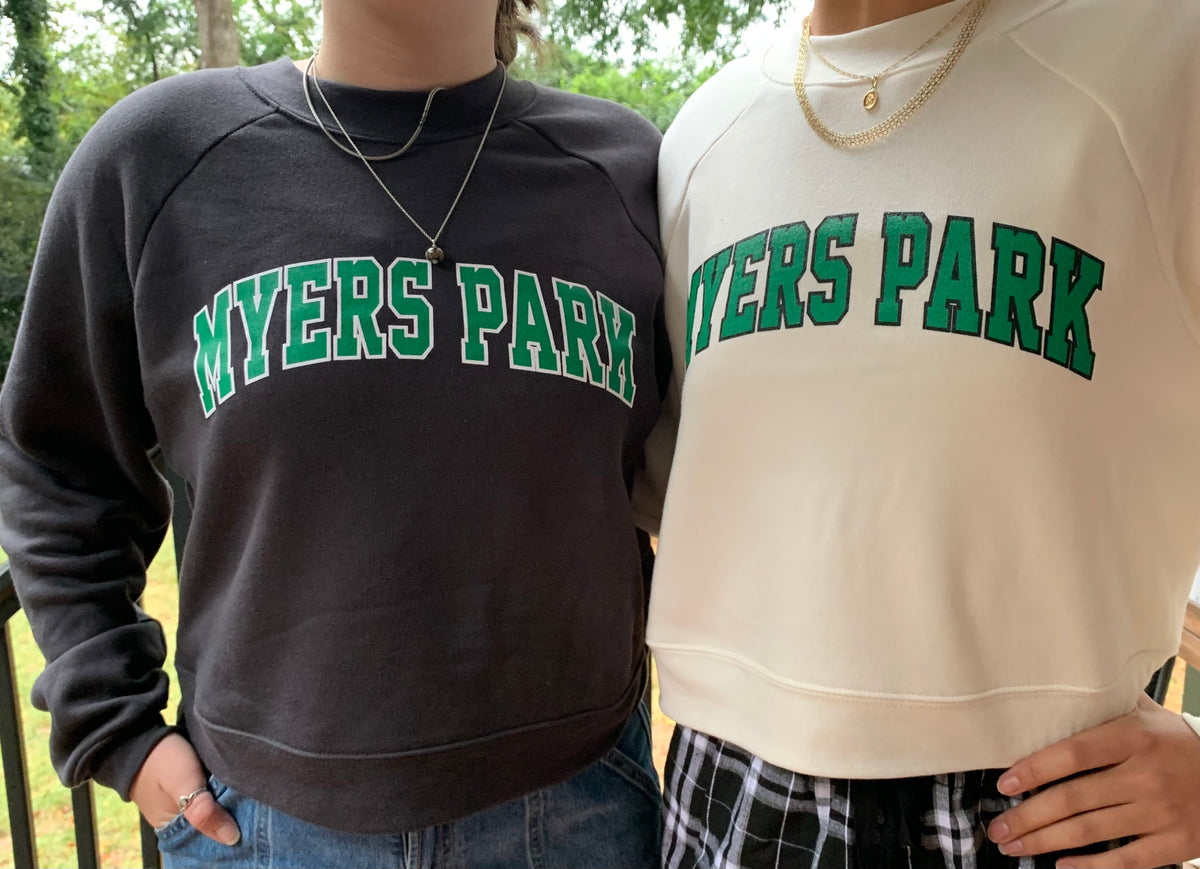 Women’s semi-cropped crewneck sweatshirt “Myers Park” – Myers Park Swag ...